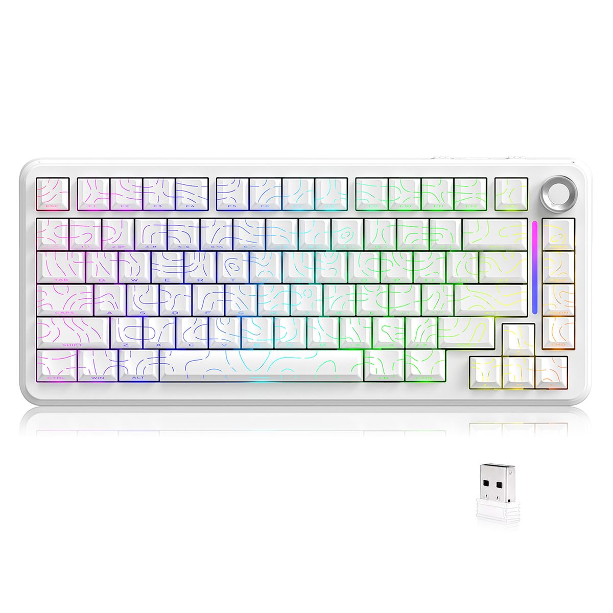 FREE WOLF F75 Tri-mode Custom Gaming Keyboard, Wireless Mechanical ...