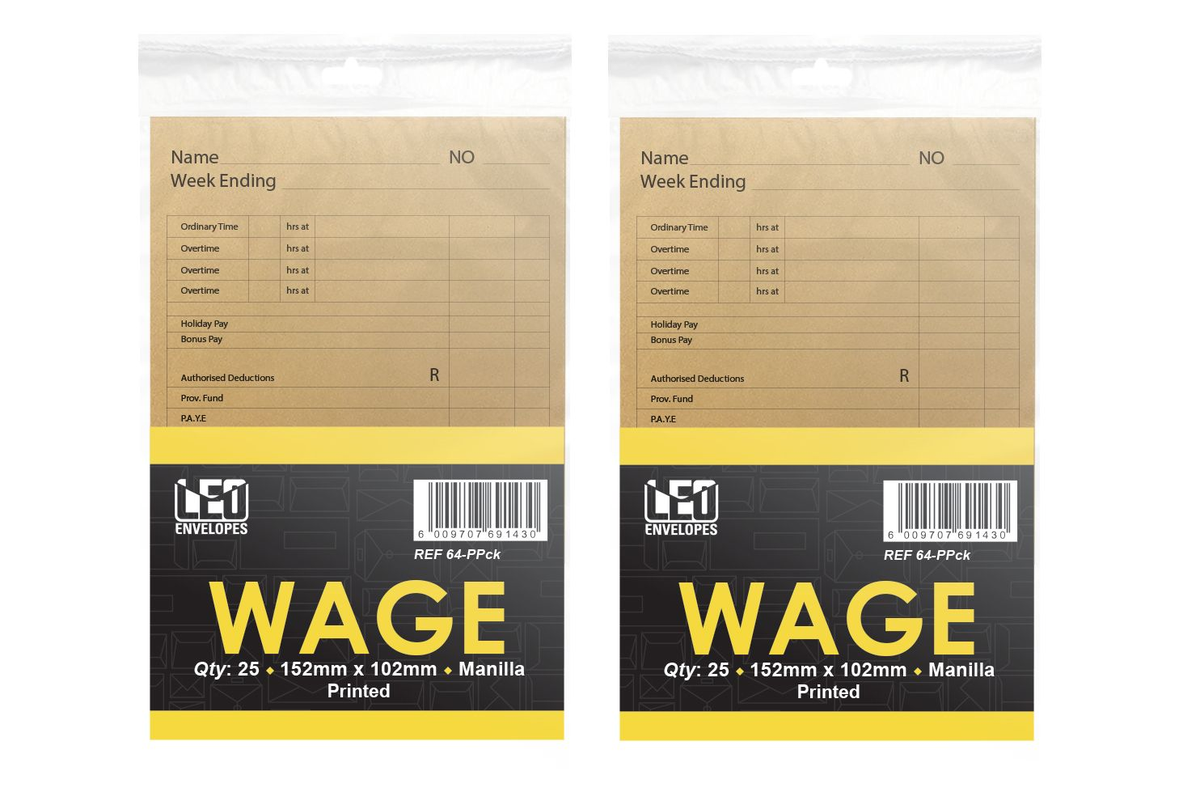 LEO Printed Wage Self Seal Envelopes - Pack of 50 Envelopes | Shop ...