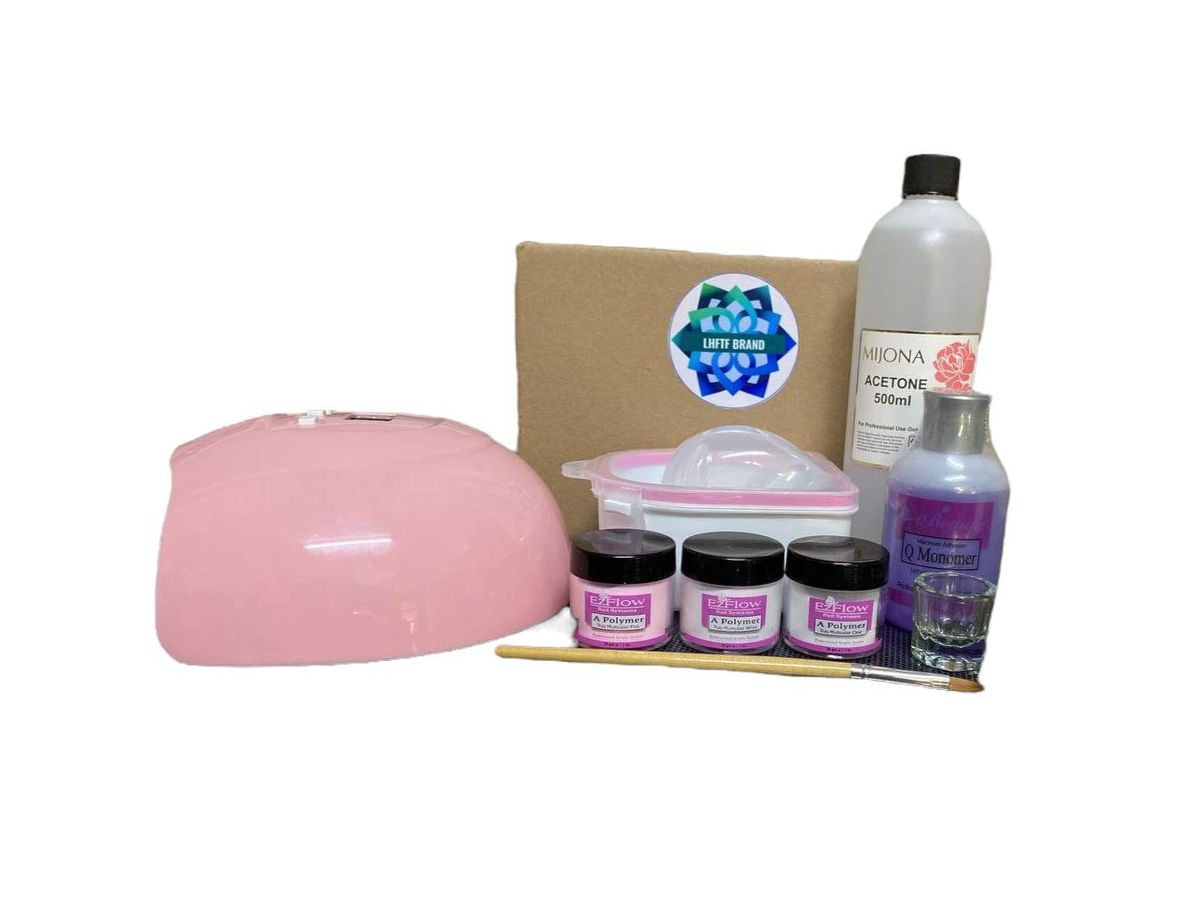 Acrylic Starter Kit / UV Lamp And Soak Off Kit 9 Pieces | Buy Online in ...