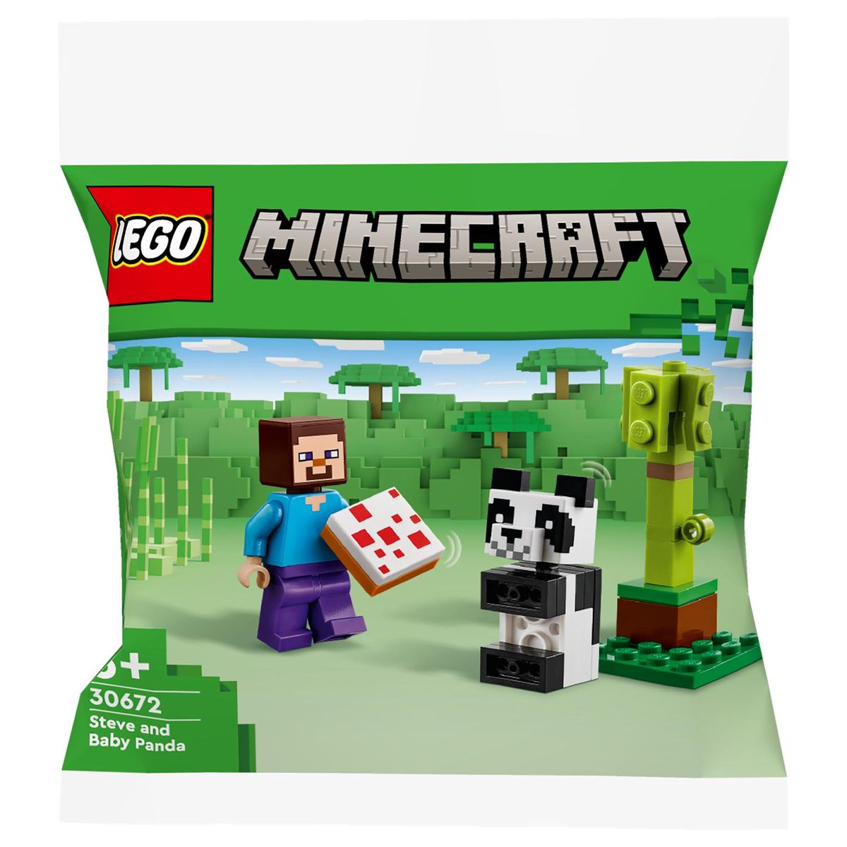 LEGO® Recruitment Bags Minecraft Steve and Baby Panda 30672 Building ...
