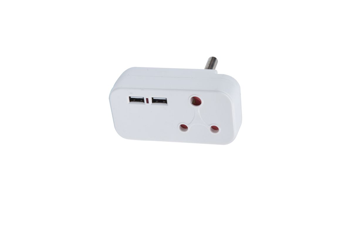 HEMCO Socket Extension Adapter with 2 USB Ports (D002) | Shop Today ...