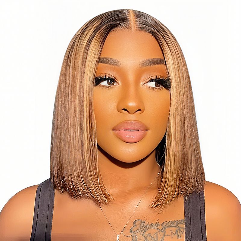 VSP 12Inch Highlight Glueless Bob Wig 13x4 Full Frontal Brazilian Hair ...