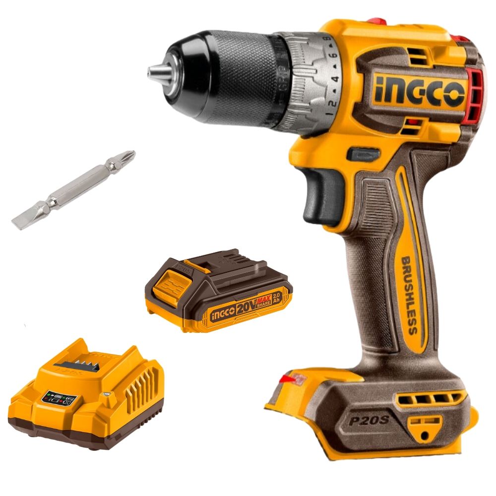 Ingco - Cordless Drill - Compact - 60NM with 2.0Ah Battery & Charger ... Ingco - Cordless Drill - Compact - 60NM with 2.0Ah Battery & Charger ...