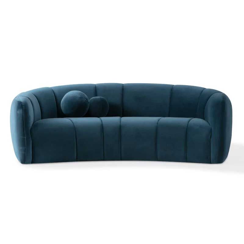 Rose Channel Tufted Curved 3 Seater Couch Sofa | Shop Today. Get it ...