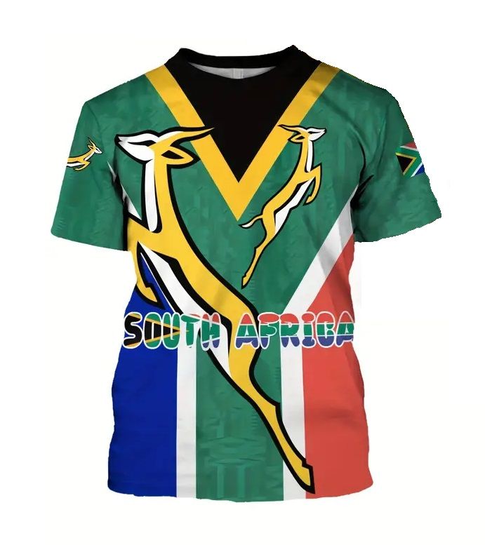 South Africa National Flag SA Rugby Supporter Shirt Print Sport Gift ...