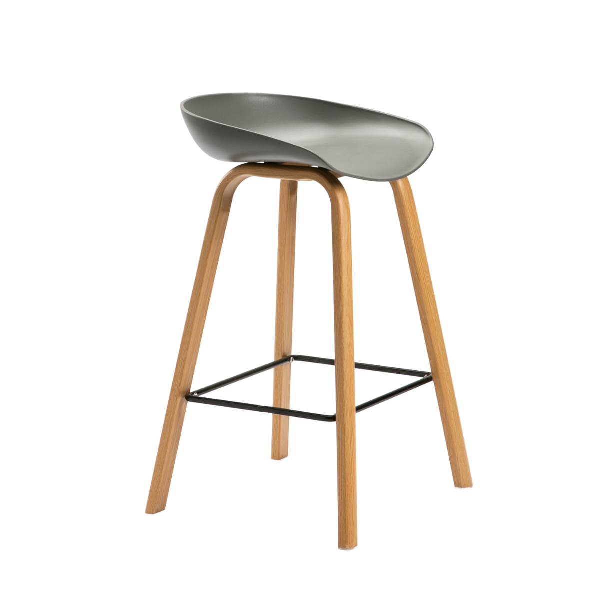 Vee Metal Legs, Polypropylene Luxury Kitchen Stool - Dark Grey | Shop ...