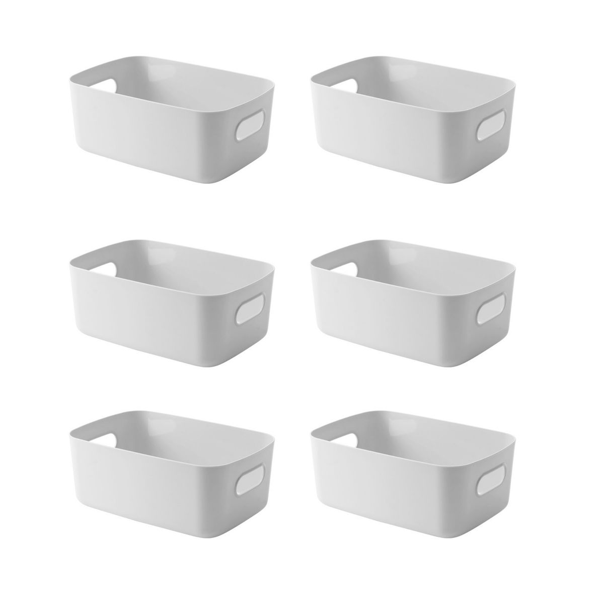 6 Piece Desktop Organizer Storage Box Stackable Bins for Home Use ...