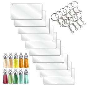 Rectangle Clear Acrylic Blank Keyring Tassel Kit | Shop Today. Get it ...