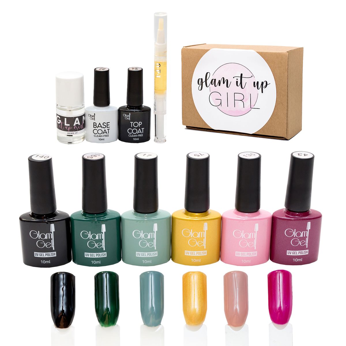 Glam It Up Girl/UV/LED Glam Gel Nail Polish 10 Piece Kit | Buy Online ...