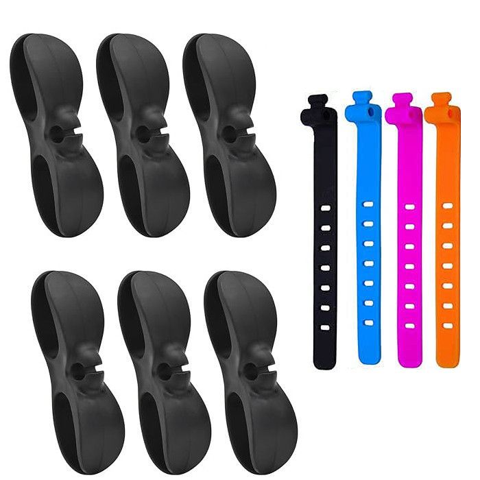 Cable Organisers & Cord Winders with Adjustable Multipurpose Ties - 10 ...