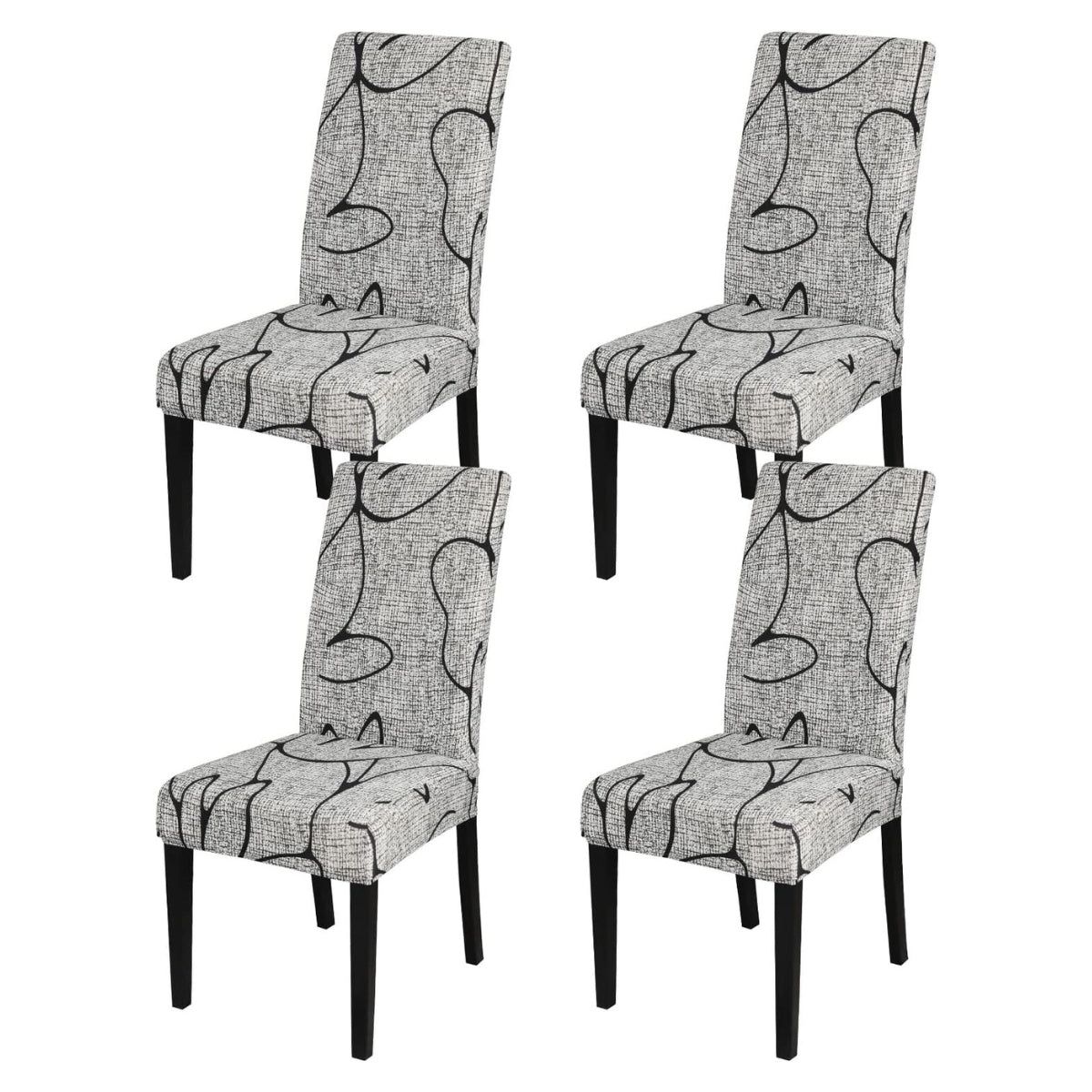 Pattern Washable Parsons Chair Slipcovers - 4 Pack - Grey | Shop Today ...