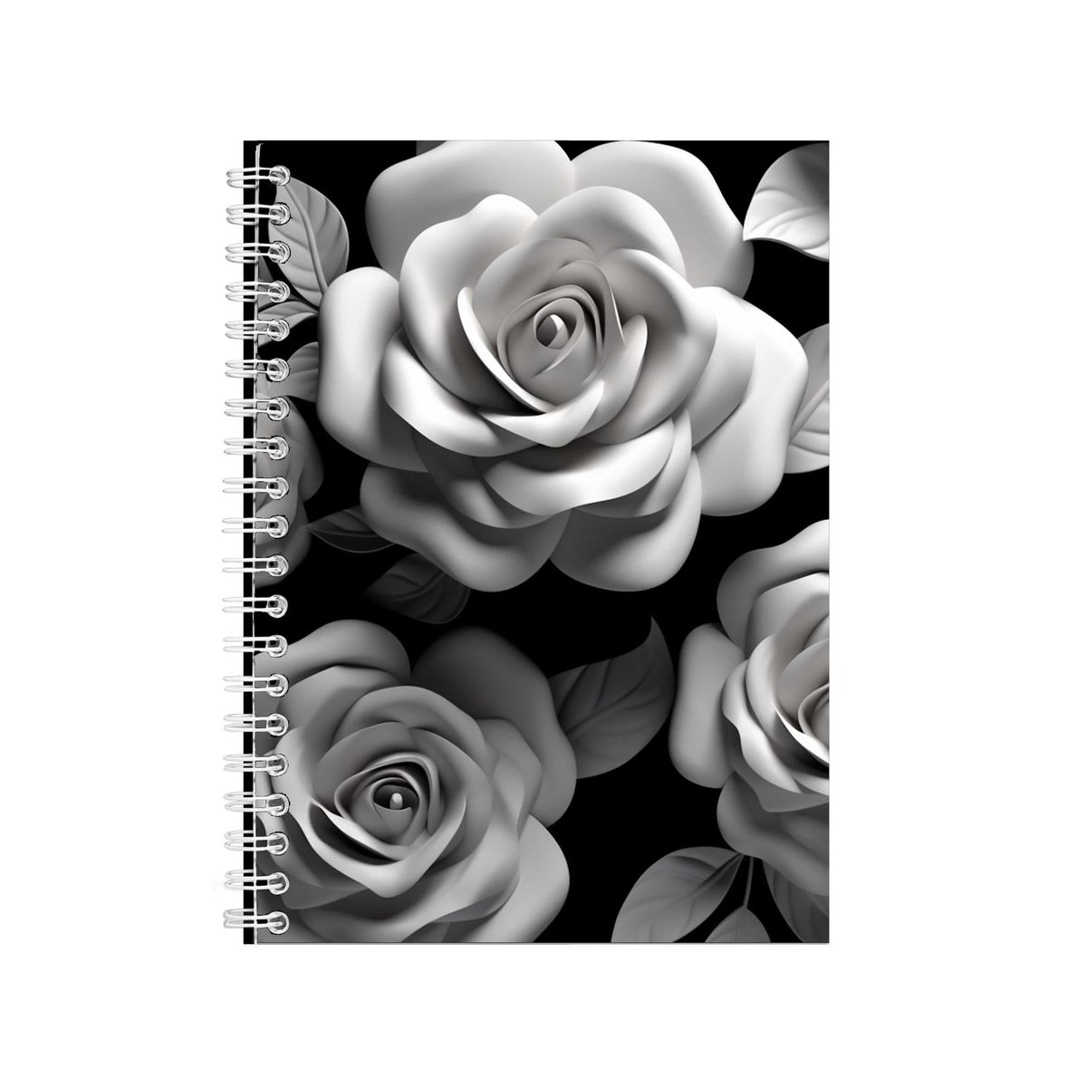3D Clay Black And White Roses Notebook Gift Idea Notepad Pad 102 | Shop ...