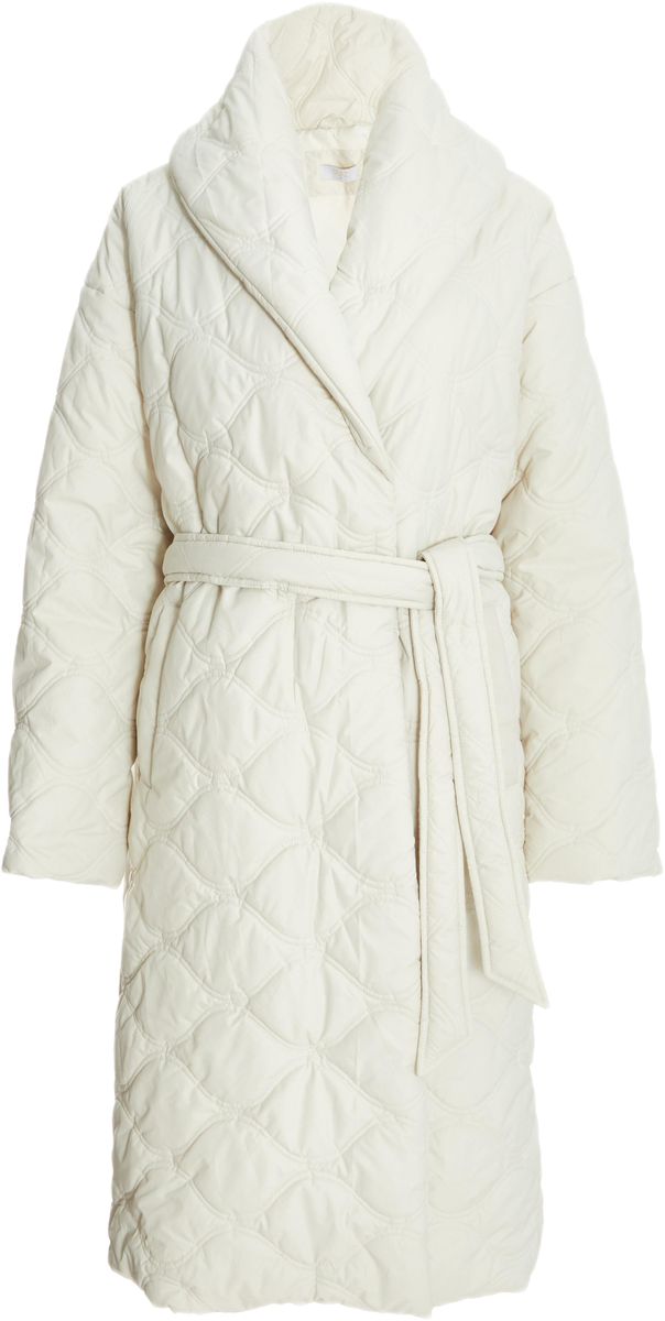Quiz - Women Cream Quilted Long Line Coat | Shop Today. Get it Tomorrow ...