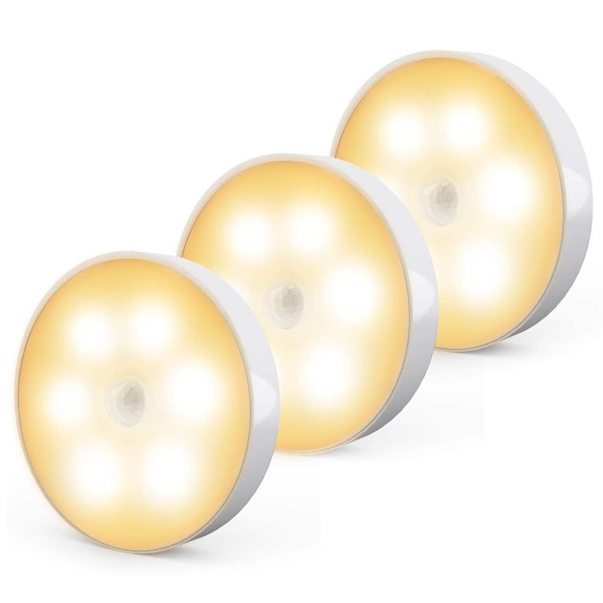 Set of 3 Rechargeable LED Motion Sensor Lights - White | Shop Today ...