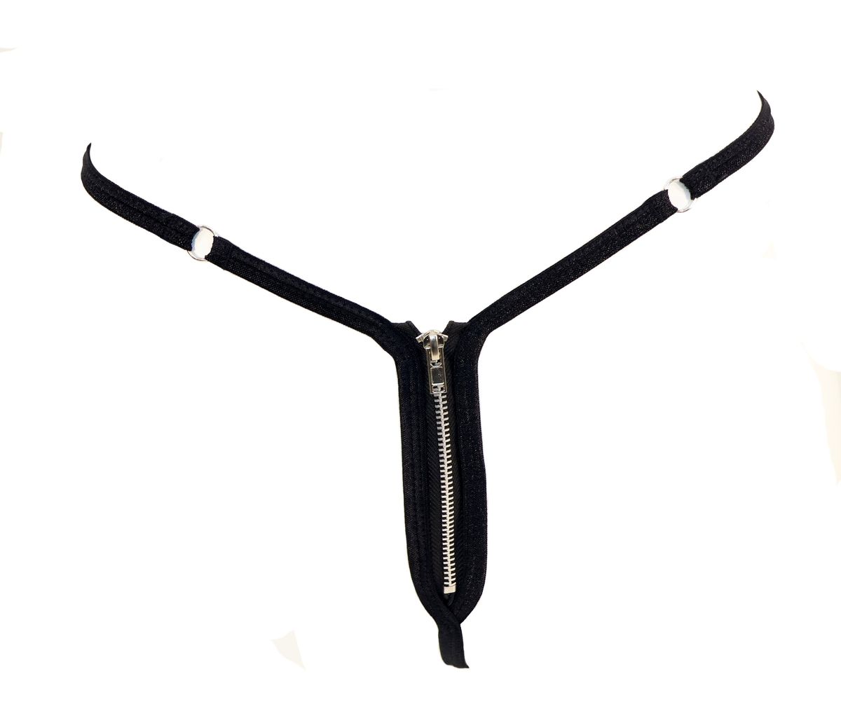 Women Micro Zipper Front Open Sexy Underwear G-String Thong Panty ...