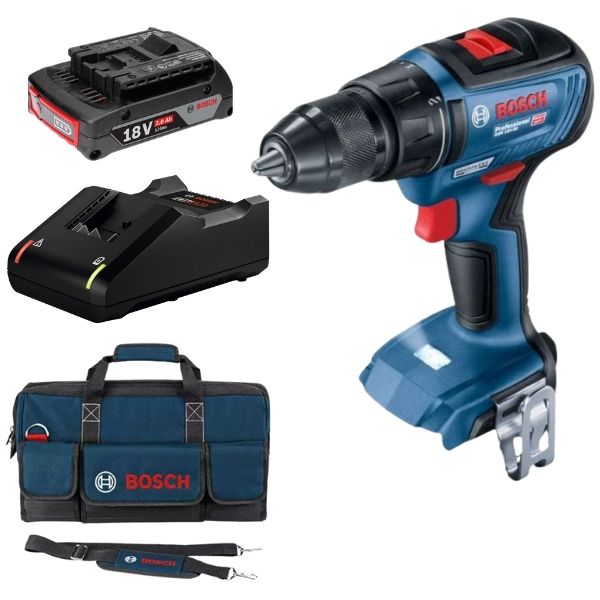 Bosch - Cordless Impact Drill (18V) with 2Ah Battery , Charger ...