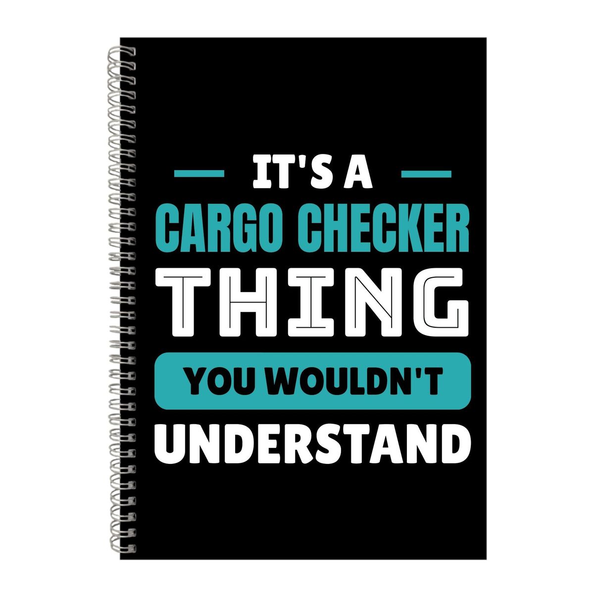 Cargo Checker A4 Notebook Spiral Lined Job Quotes Graphic Notepad Gift ...