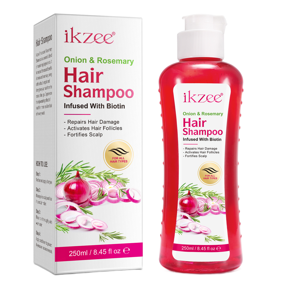 Hair Treatment and Shampoo Infused with Biotin-Onion and Rosemary ...