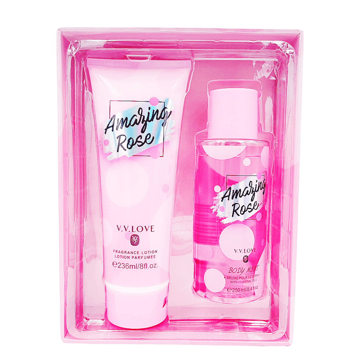 Amazing Rose Eau De Toilette Body Mist & Parfum Lotion Set-Gift for Her ...