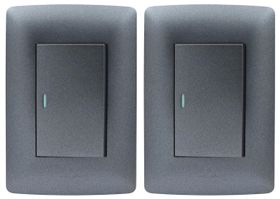 Hello Today, Metallic Black Single Lever 1 Way Light Switch - 2 Pack ...