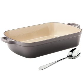 Set of 2 - Signature Rectangular Enameled Cast Iron Baking Pan ...