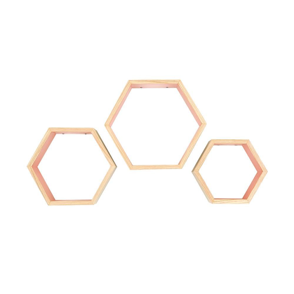 Rustic- Pine Hexagon Shelf - Set of 3 | Shop Today. Get it Tomorrow ... Rustic- Pine Hexagon Shelf - Set of 3 | Shop Today. Get it Tomorrow ...
