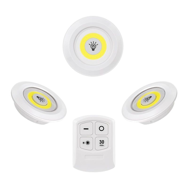 3 Wireless 3Cob LED Spot Light Lamp with a Remote Control | Shop Today ...