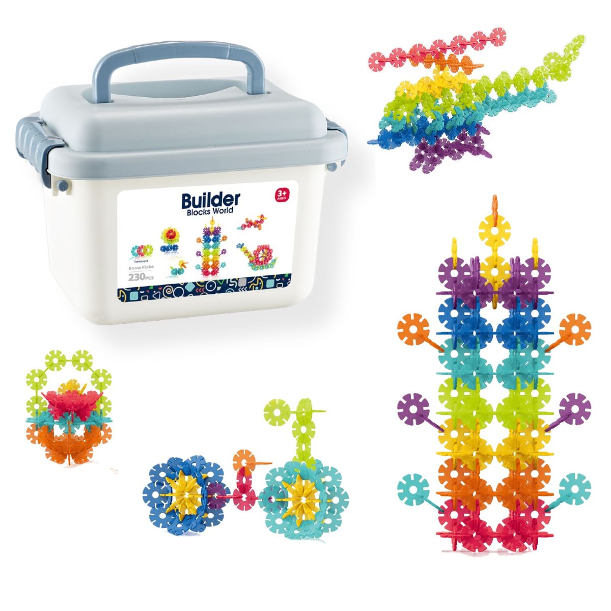 230-Piece Builder Block Brain Storming Flakes - STEM Toy - Toys for ...