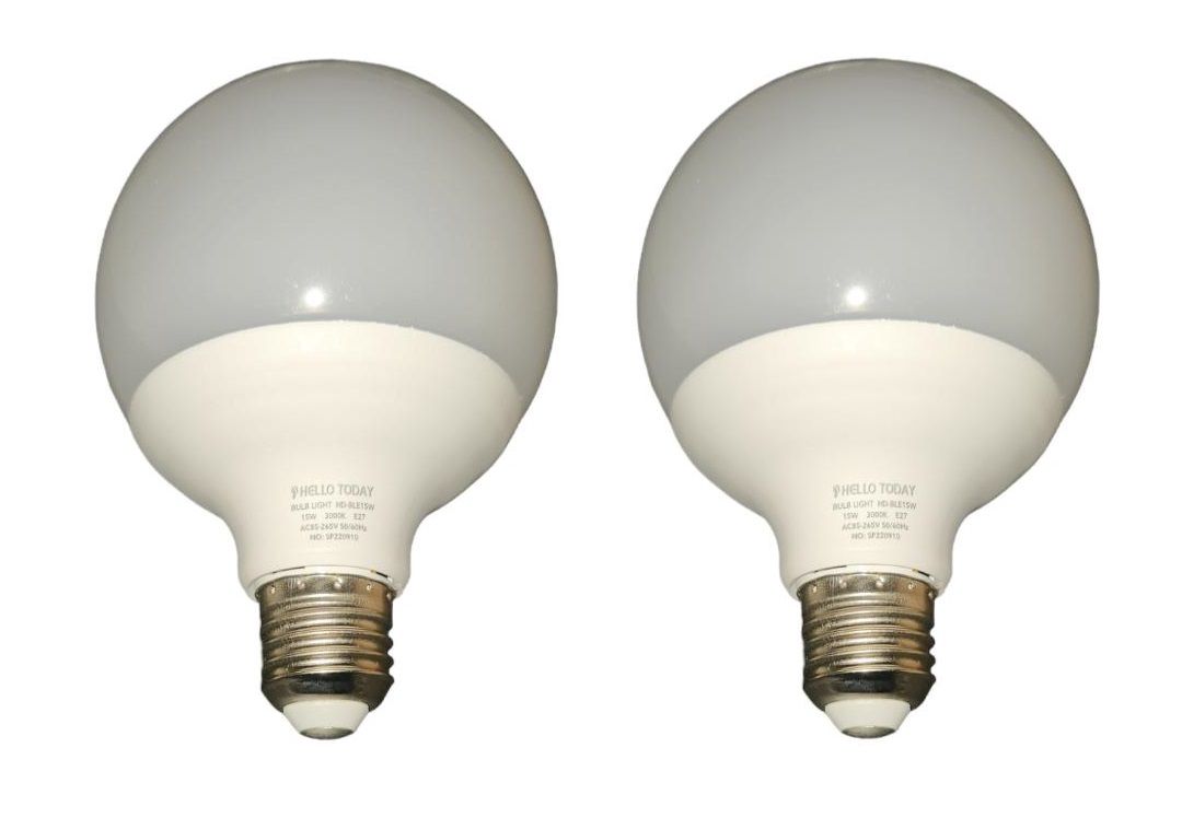 Hello Today G95 E27 LED 15W Light Bulb - 2 Pack - Warm White | Shop ...