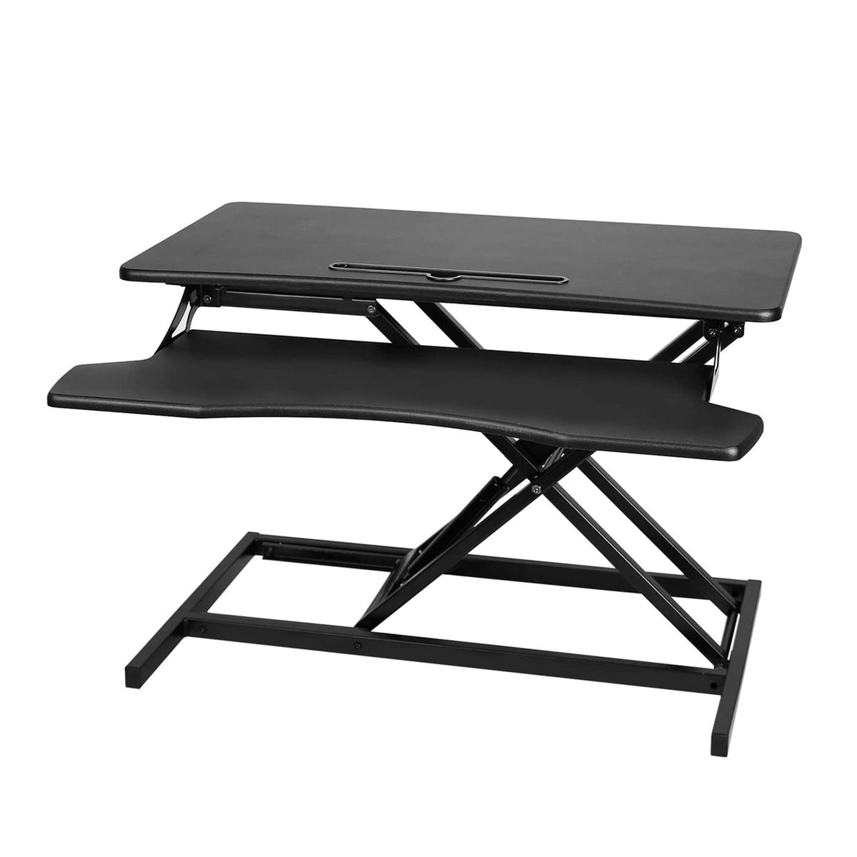 37" Ergonomic Adjustable Standing Desk Riser With Keyboard Tray Large ...