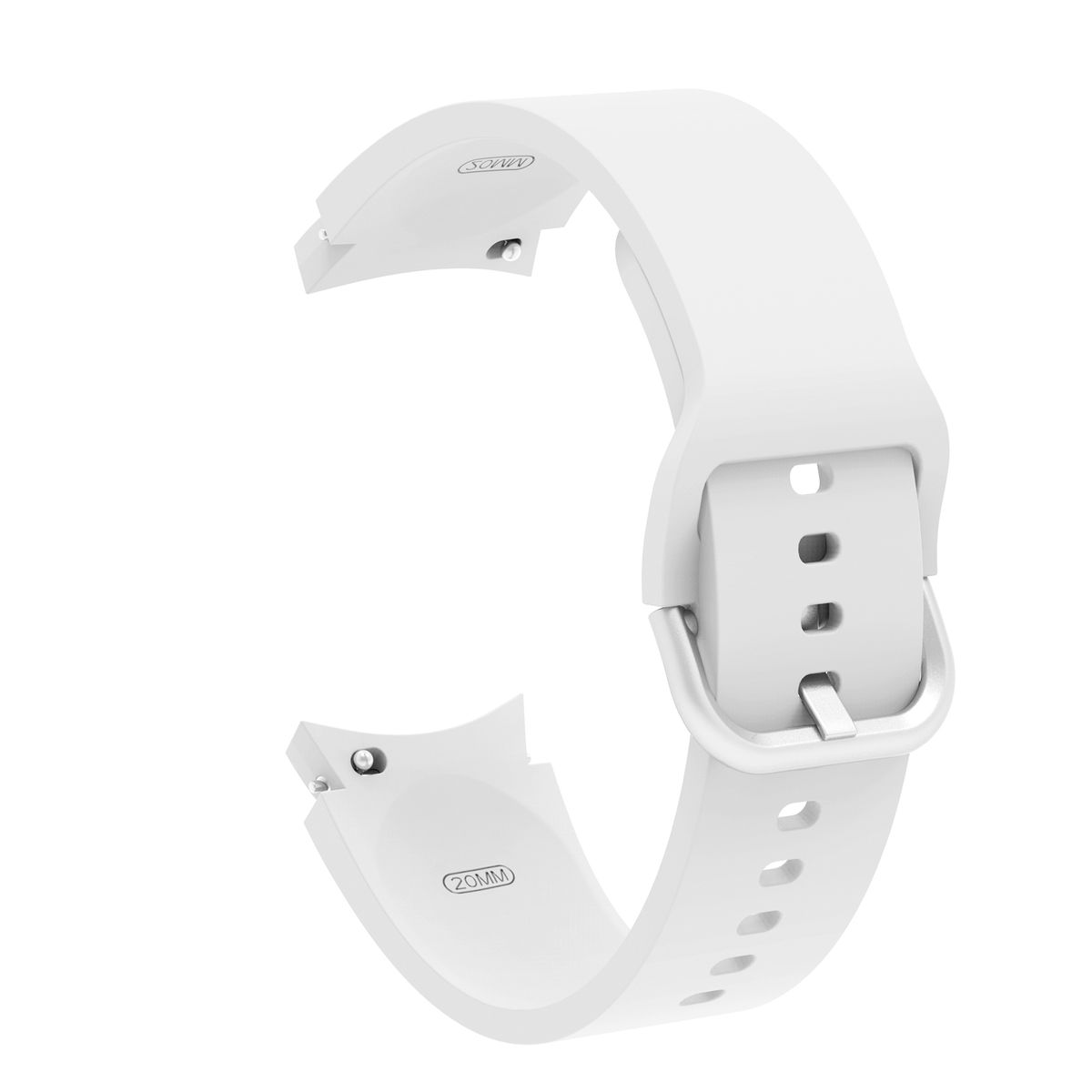 Silicone Watch Strap For Samsung Galaxy Watch 4 5 6 7 7FE White