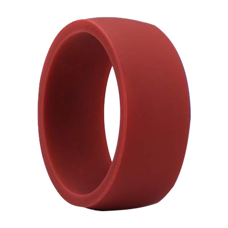8.7mm Flat Edge Silicone Ring-Red | Shop Today. Get it Tomorrow ...