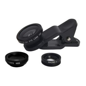 Universal 3-in-1 Cell Phone Camera Lens Kit - Wide, Macro, Fisheye ...