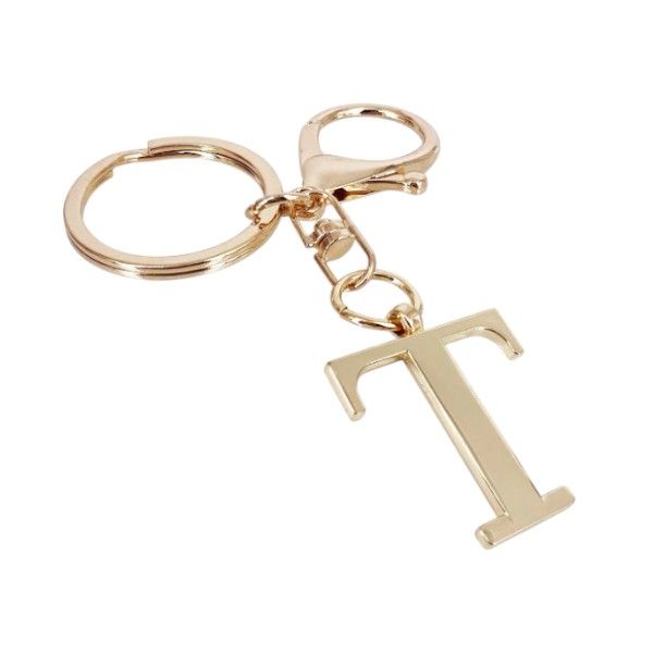 Stainless Steel Initial 'T' Key Chain - Gold | Shop Today. Get it ...