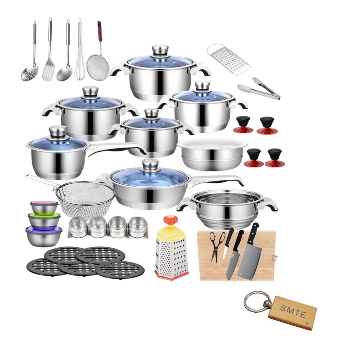 Ultimate 50-Piece Stainless Steel Cookware Set + SMTE Keyring | Shop ...