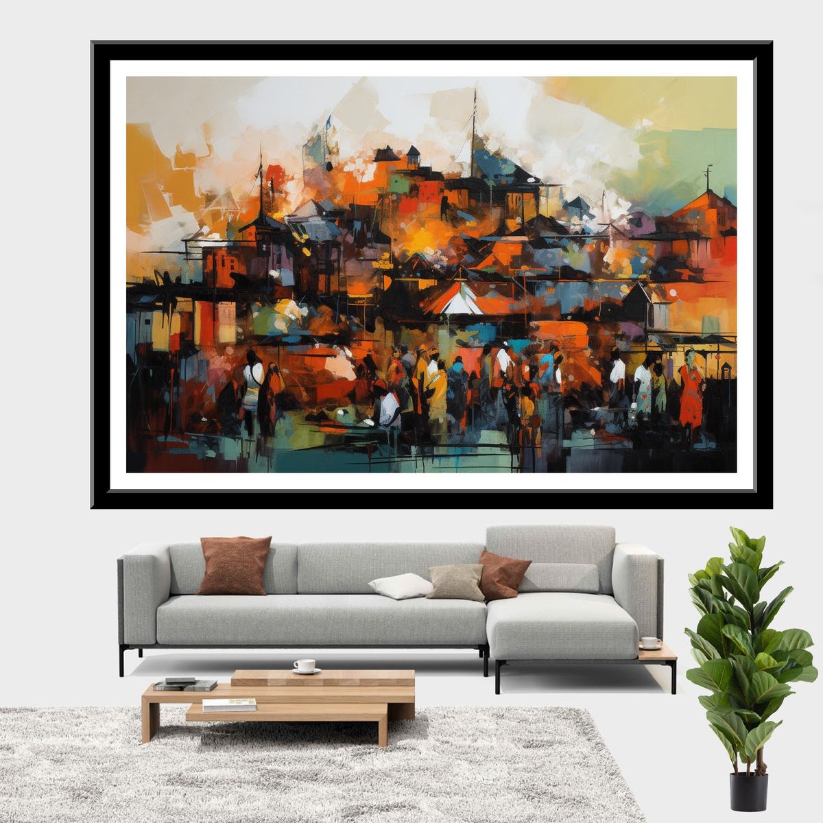 Wall Art Unframed - This Abstract Composition Is A Visual Symphony Of ...