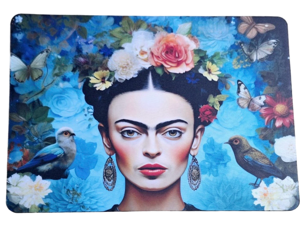 Large Mouse Pad Beautiful Frida Kahlo with Flowers in Her Hair | Shop ...