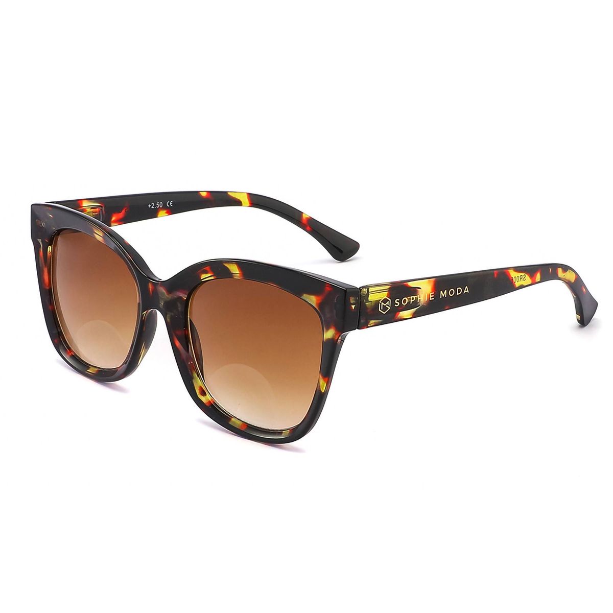 Sophie Moda: Reading Sunglasses - Solare (Brown) | Shop Today. Get it ...