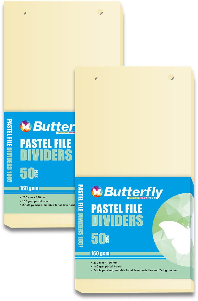 Strip File Divider - 160Gsm Pastel - 50 Pack (Buff) X2 | Shop Today ...