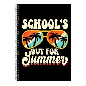 Fun Summer A4 Notebook Spiral and Lined Surfing Graphic Notepad Present ...