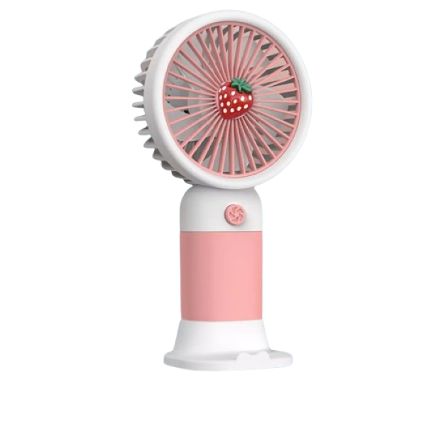 Portable Rechargeble Cute Design Desk Cooling Face Fan (Strawberry). bt ...