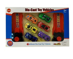 Die Cast Toy Car Set Of 6 Cars & 2 Launchers - 8 Piece Set | Shop Today ...