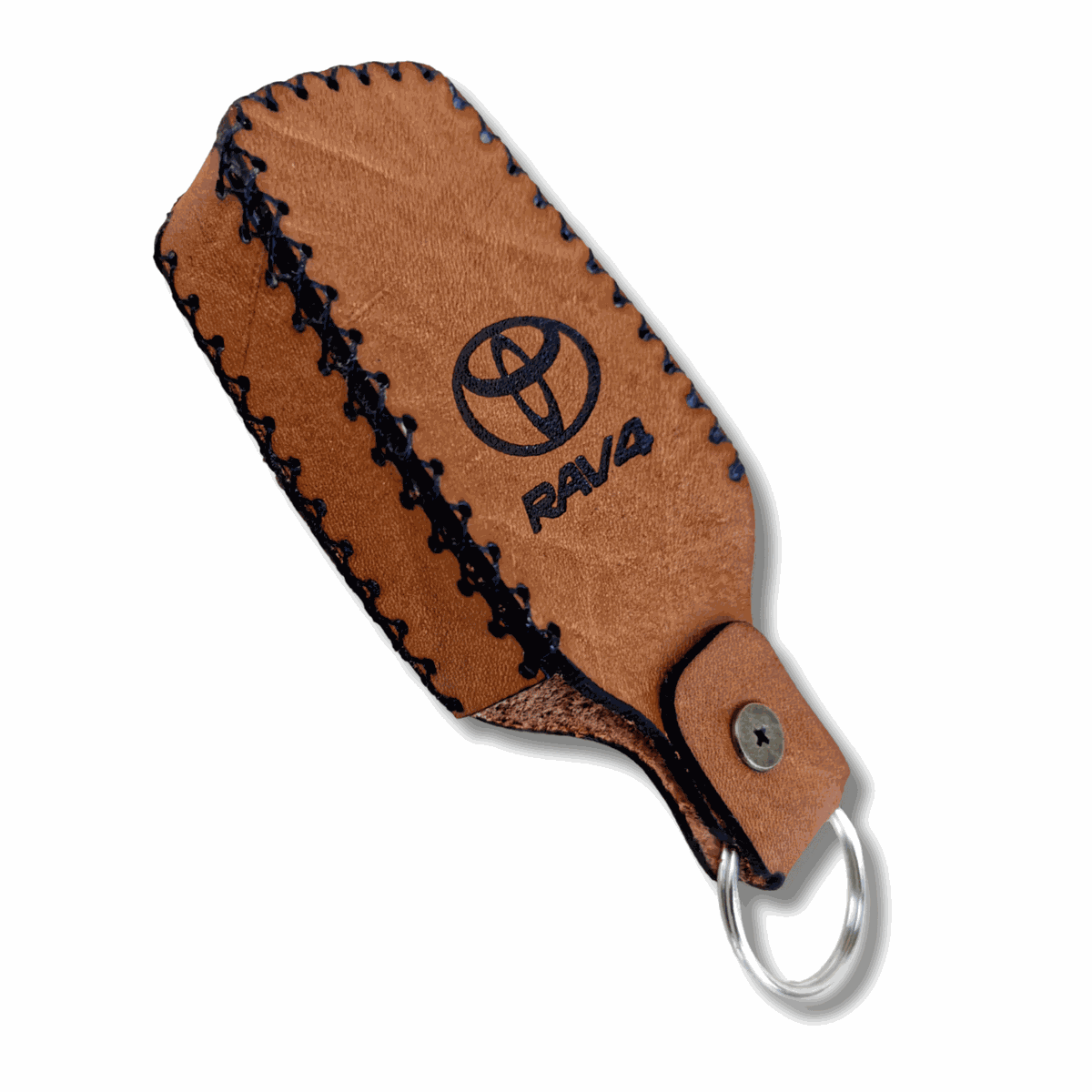 Genuine Veg-Tanned Leather Key Fob Cover Compatible with Toyota RAV4 ...