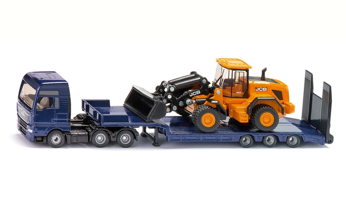 Siku 1/87 MAN TGX XXL with low loader & JCB wheel loader | Shop Today ...