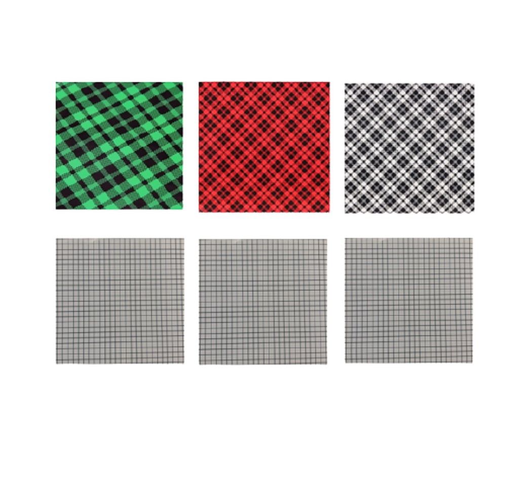 Vivid Colours 3pc Buffalo Plaid Sticker Vinyl Permanent + 3pc Transfer ...