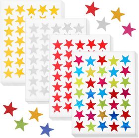 40 Sheets Foil Star Stickers Small Colorful Reward Stickers for ...