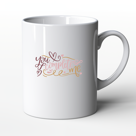 Valentines Day Love Birthday Present - png You Complete Me white - 11Oz ...