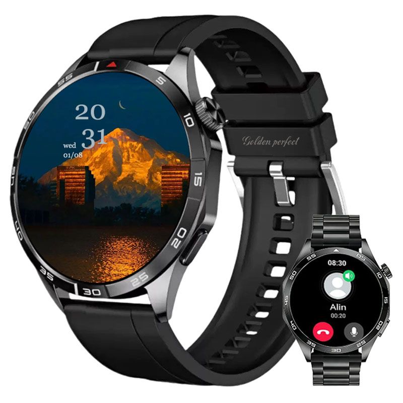 Golden Perfect Men's Smartwatch | Dual Straps,Fitness,Running & Daily ...
