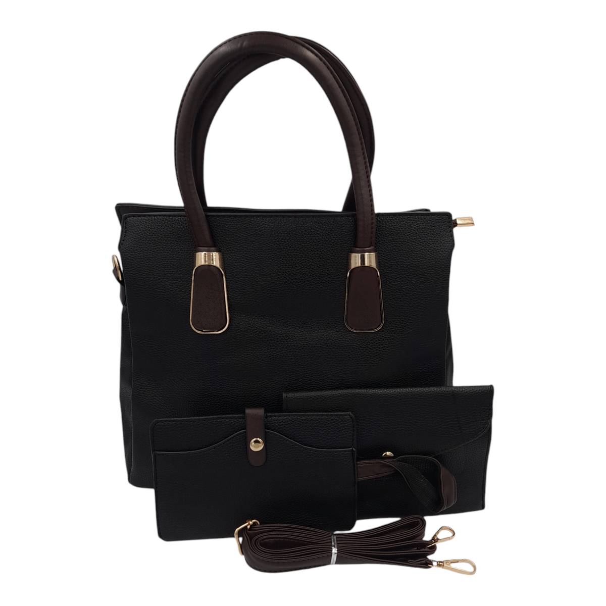 Women's 3-Piece Classic Handbags with Purses Ladies Everyday Tote Bags ...