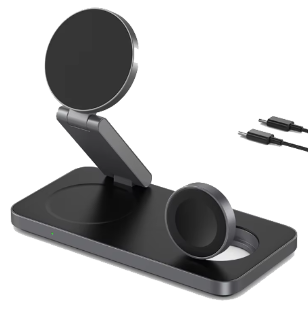 15W 3-in-1 Magnetic Foldable Wireless Charger - Fast, Sleek & Travel ...